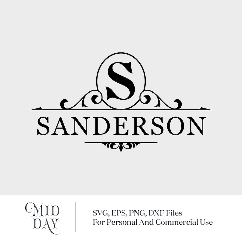 Letter S Monogram SVG, Split Initial, Family Name (digital Download) - Etsy UK
