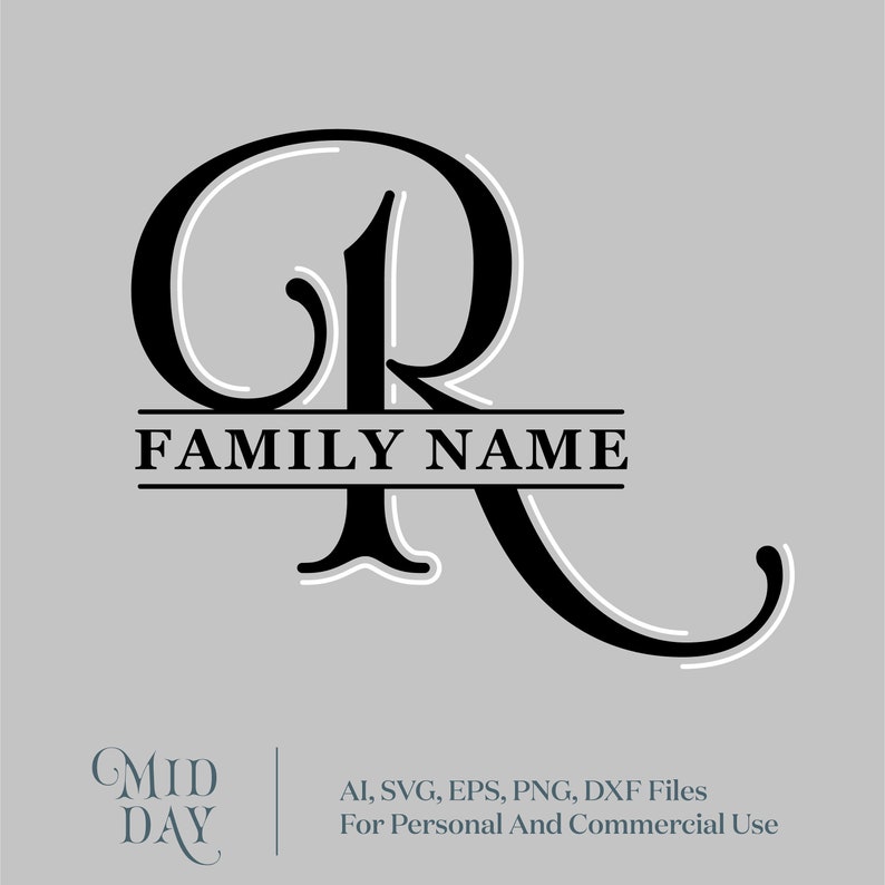 Split R SVG Split Monogram R SVG Split Letter Monogram Svg - Etsy