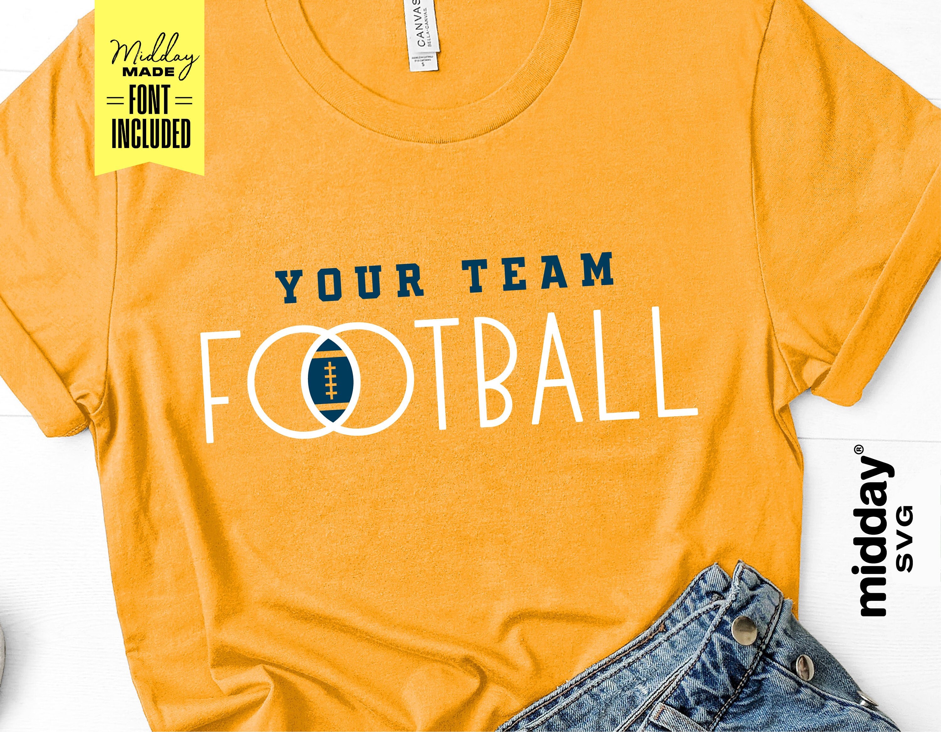 Football Team Shirt Template Svg Png Dxf Eps Ai Cricut - Etsy