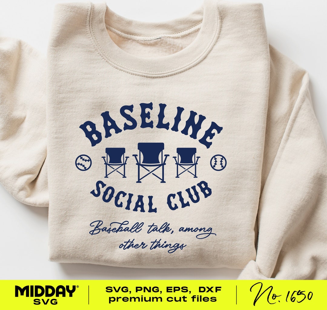 Baseline Social Club SVG PNG - Funny Baseball Mom or Dad Design ...