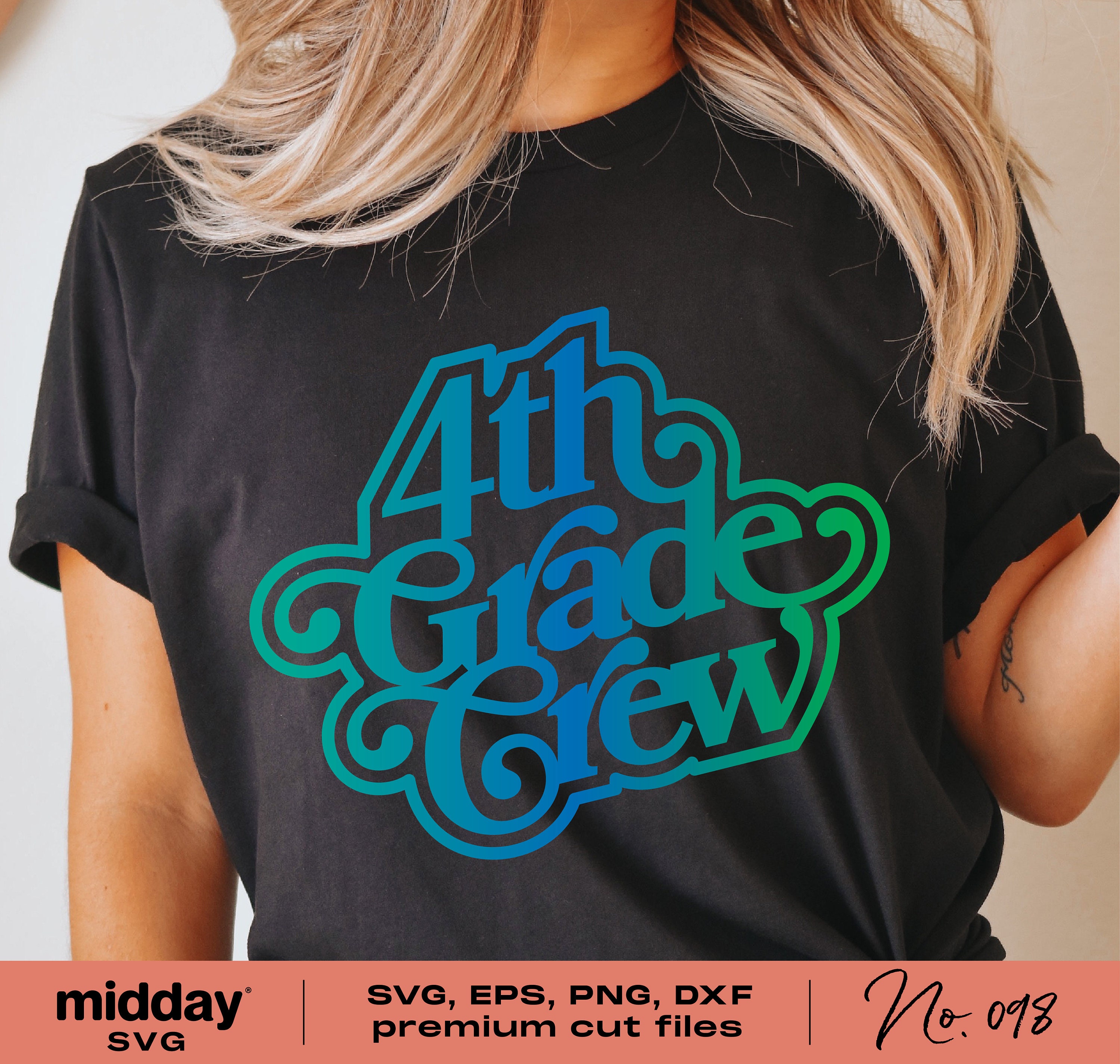 Fourth Grade Crew SVG, Teacher Student Shirt Design (digital Download ...