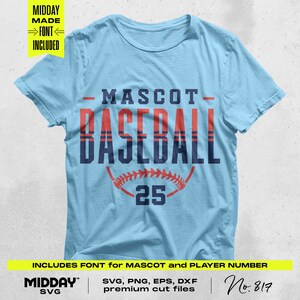 Bold Baseball Template SVG Bundle V7 - Instant Download for DIY Crafts ...