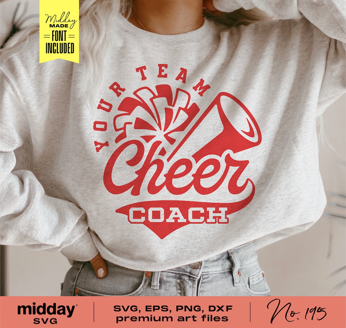 Cheer Coach Svg Png Dxf Eps Cheerleader Coach Shirt - Etsy