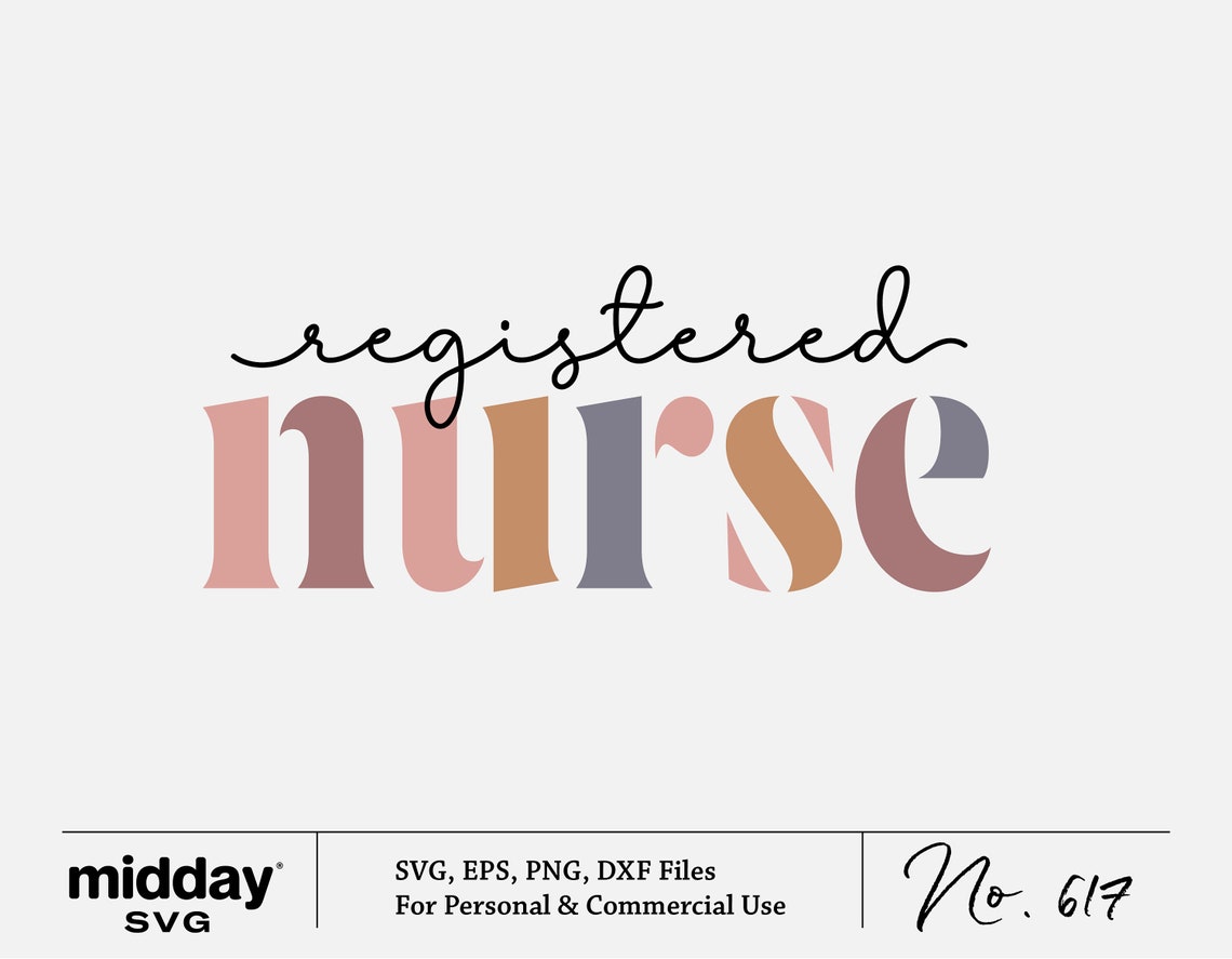 Registered Nurse SVG RN Svg Png Cricut Cut Files Nurse - Etsy