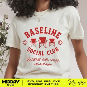 Baseline Social Club SVG PNG - Funny Baseball Mom or Dad Design ...