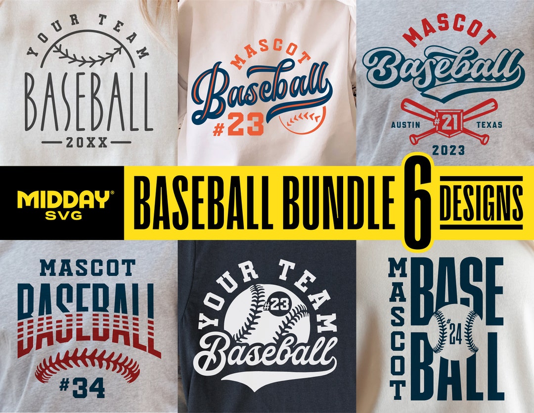 Baseball Bundle Files Svg, Png Dxf Eps, Team Template Svg, Baseball ...