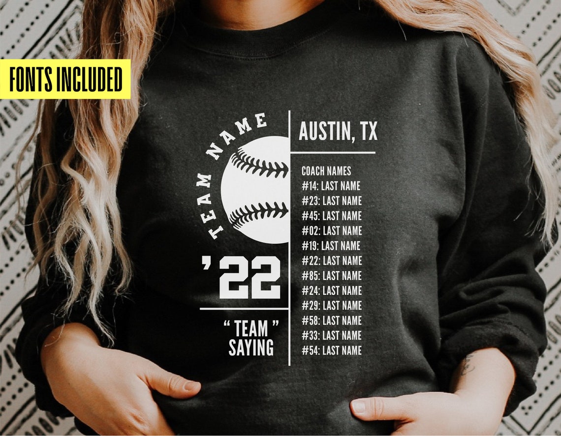 Softball Team Banner Svg Softball Roster Template Svg Png - Etsy