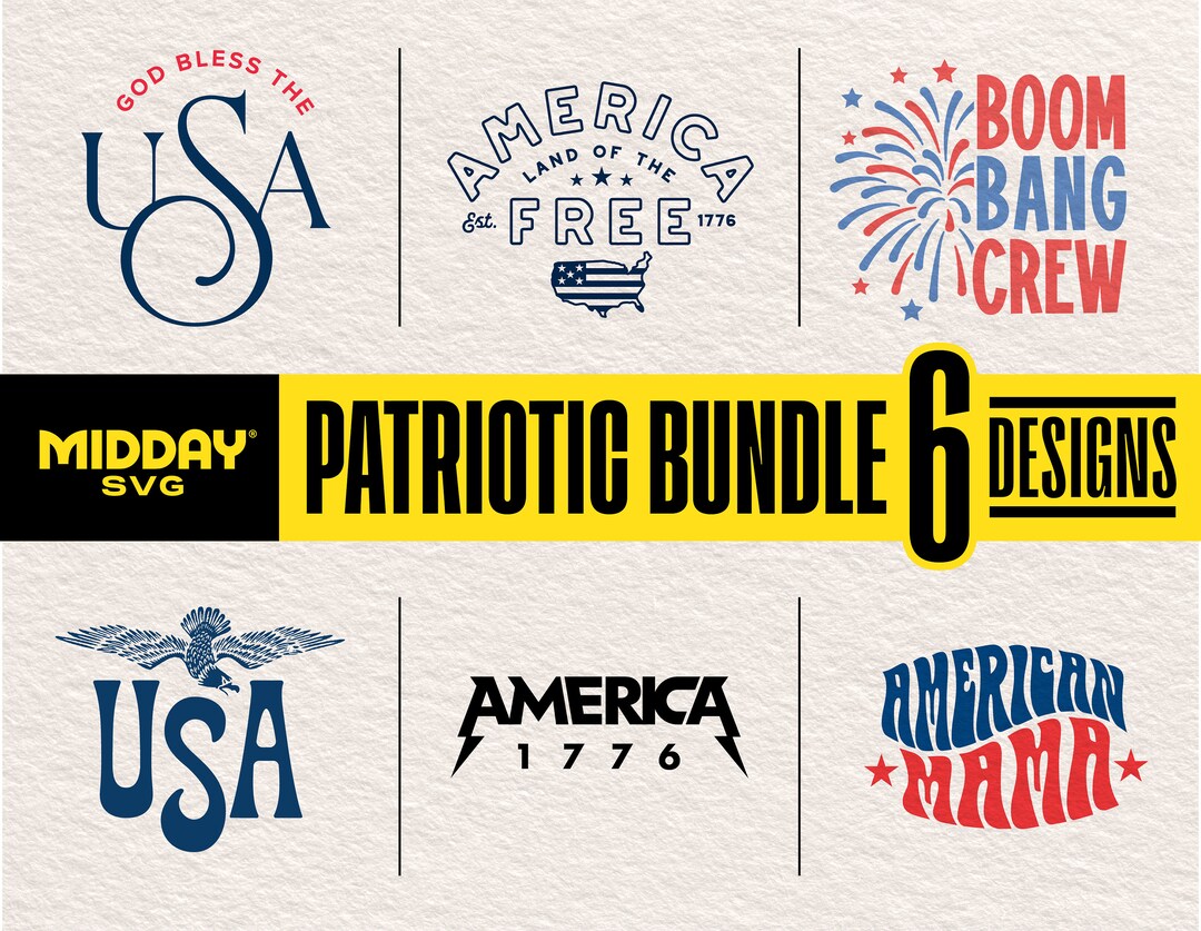 4th of July Bundle Svg, Png Dxf Eps, Memorial Day Bundle, Patriotic ...
