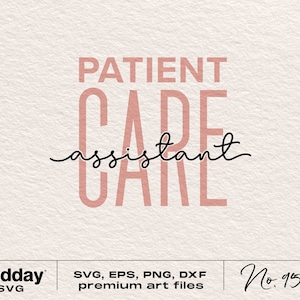 Patient Care Assistant (svg, Png, Dxf, Ai) (digital Download) - Etsy