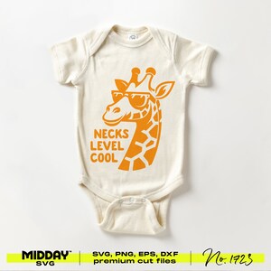 Giraffe Svg Png, Necks Level Cool, Funny Toddler Shirt or Wall Art - Etsy