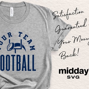 Football Team Template Svg, Png Dxf Eps, Your Team Shirt, Glowforge ...