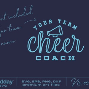 Cheer Coach Svg, Png Dxf Eps, Cheerleader Coach Shirt, Megaphone Svg ...
