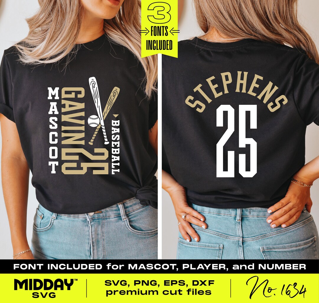 Customizable Baseball Team Template SVG: Personalize With Player Name ...