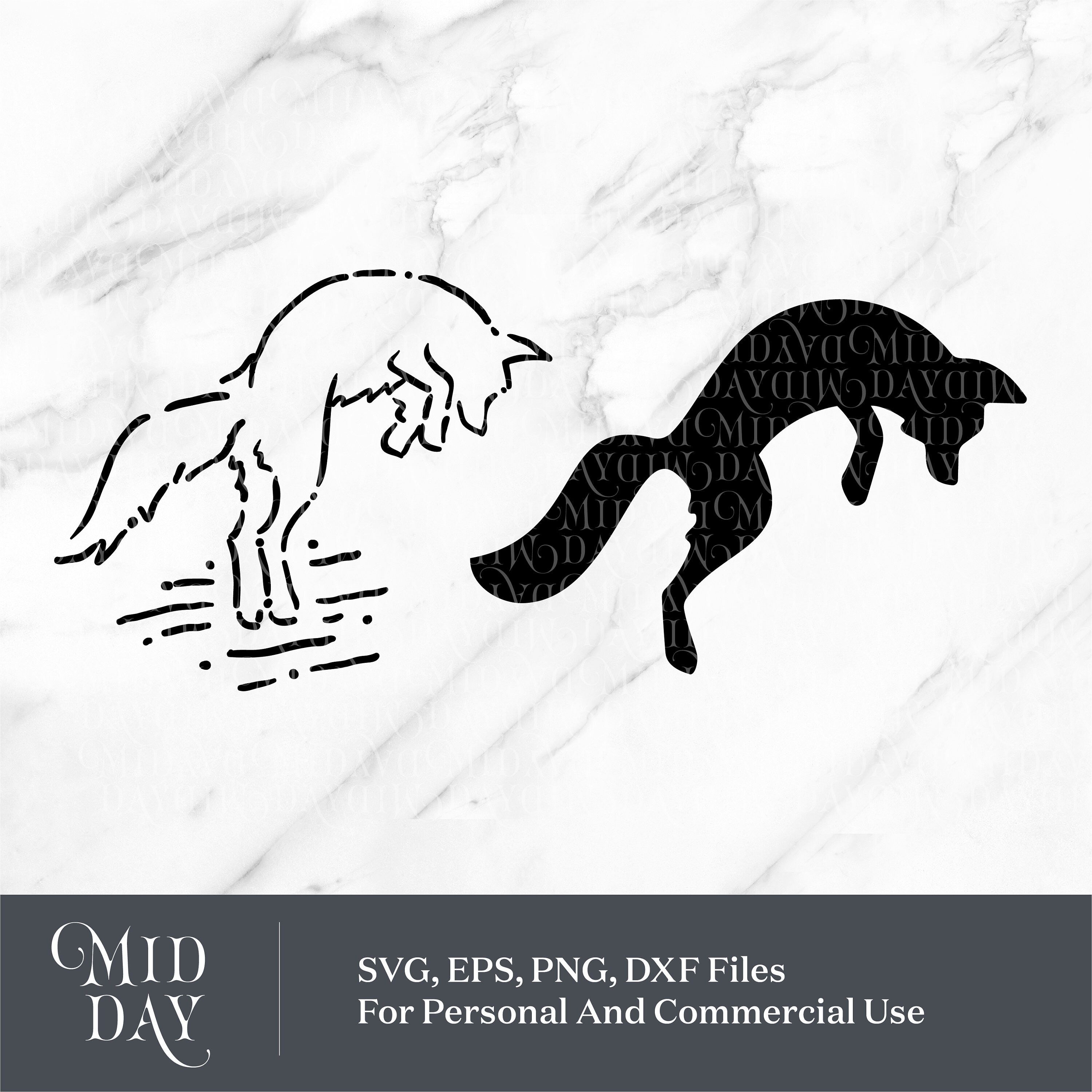 Jumping Fox SVG, for Fox Sake SVG, Fox Logo in the Air, Fox Jumping in ...