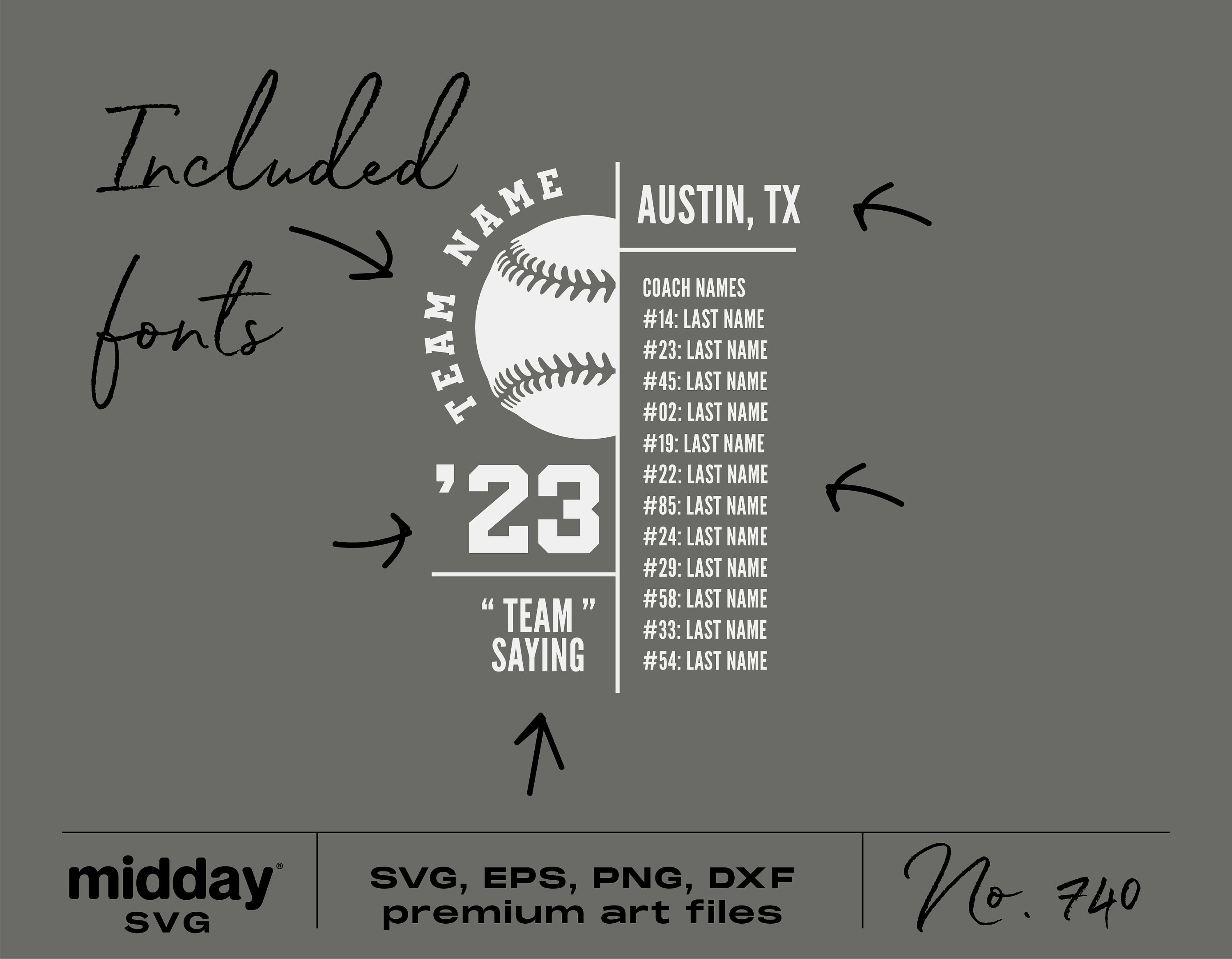 Baseball Team Banner Svg Baseball Roster Template Svg Png - Etsy