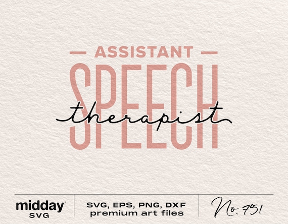Assistant Speech Therapist Svg Speech Therapy Svg - Etsy