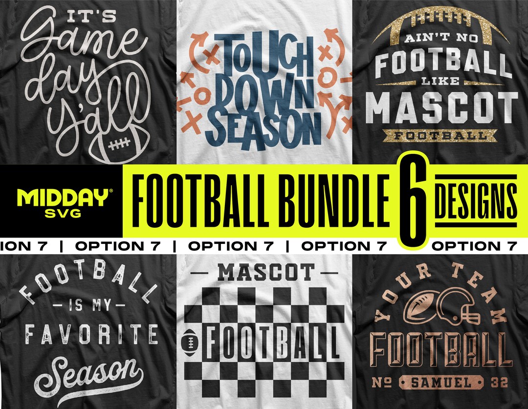 Football Svg Png Bundle V7: Customize Your Football Team Shirts! - Etsy