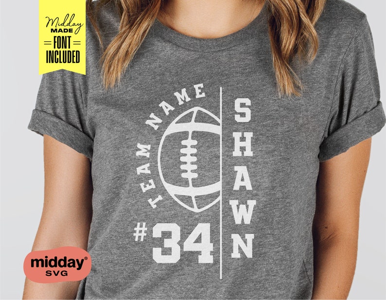 Football Team SVG, Player Template, Cricut Silhouette Cut Files ...