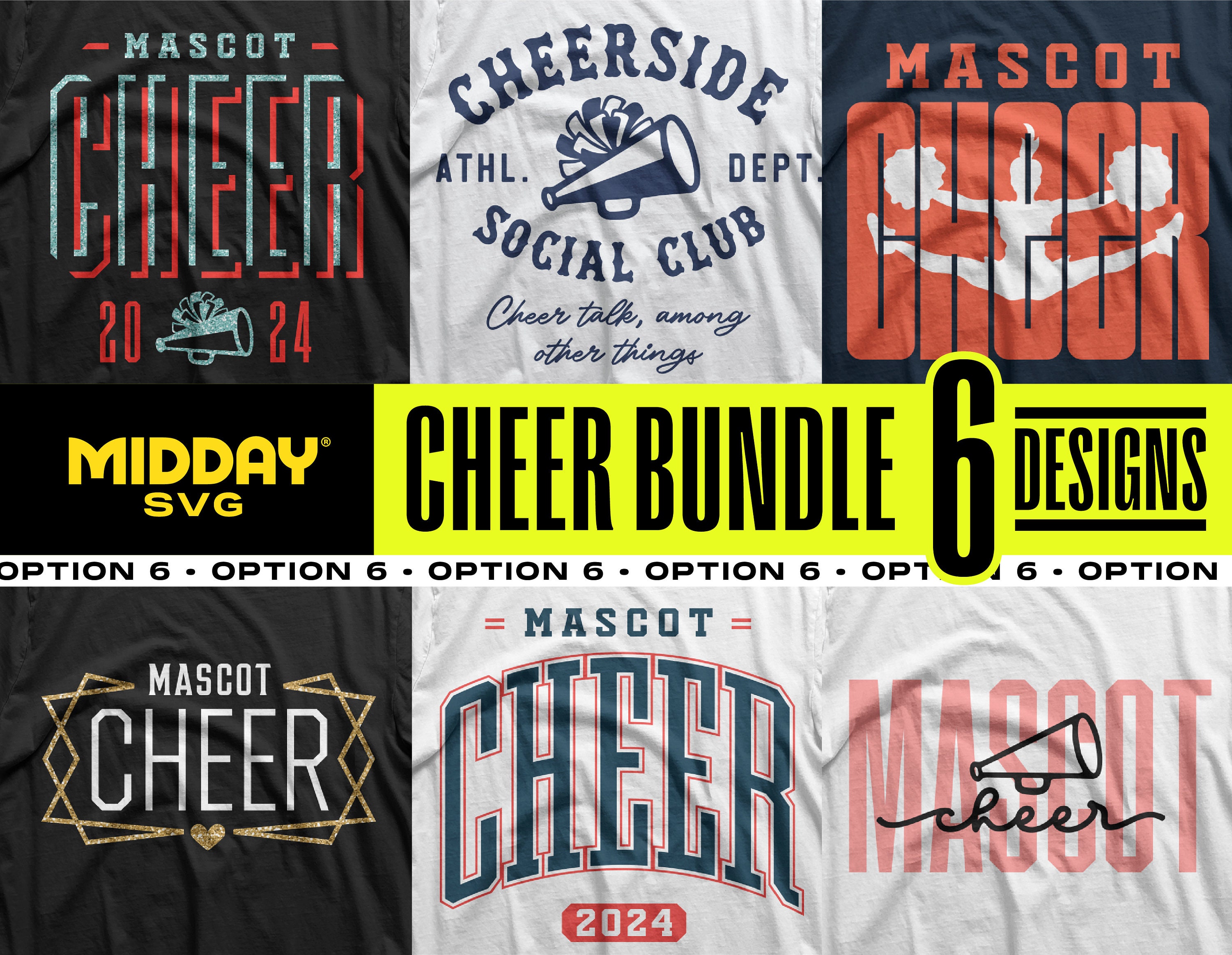 Cheerleading SVG PNG Bundle, Cheer Team Shirt Designs (digital Download ...