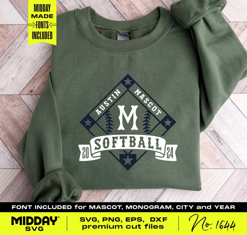 Softball Team Diamond SVG: Customizable Design (digital Download) - Etsy