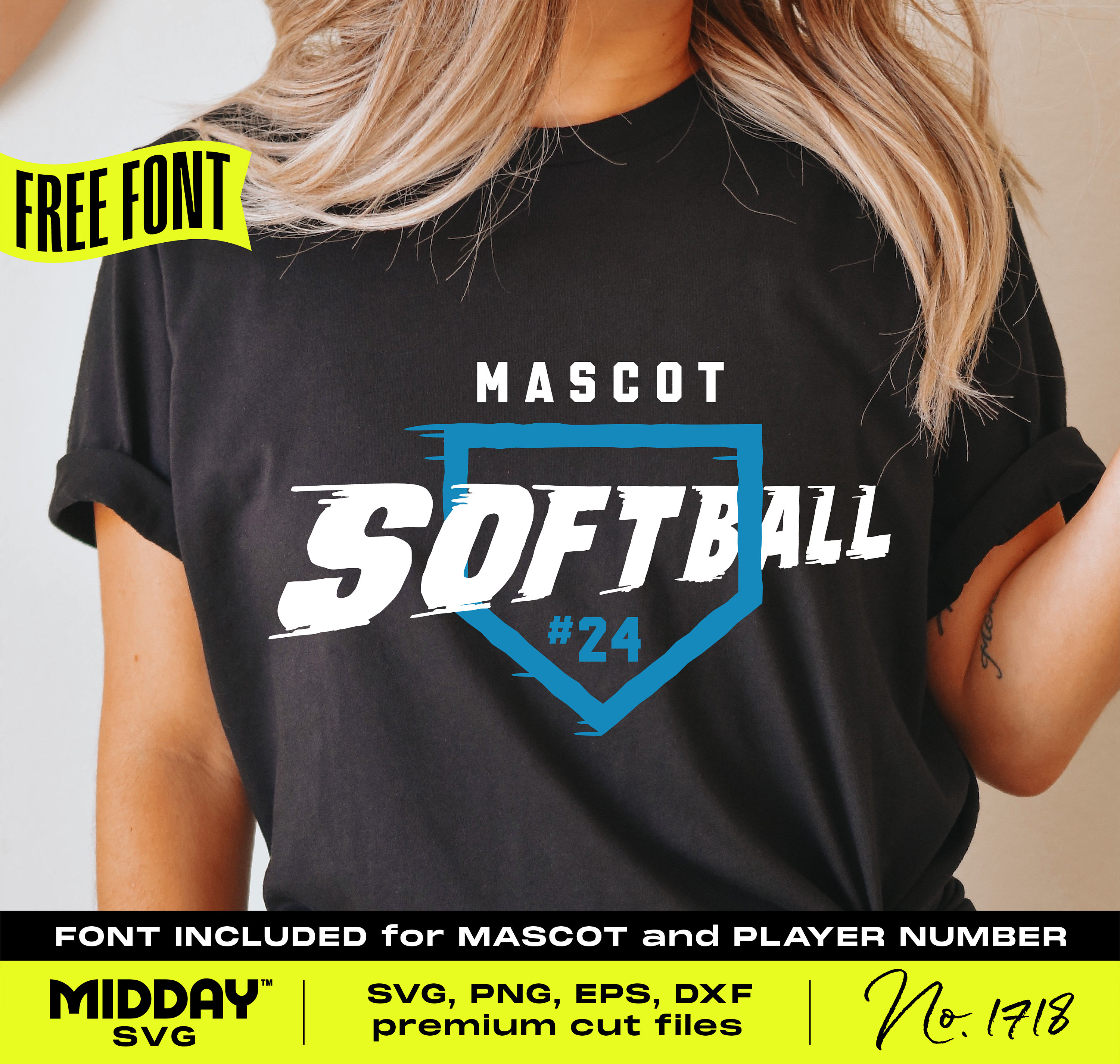 DIY Custom Softball SVG, PNG With Font for Mascot and Player Number - Etsy