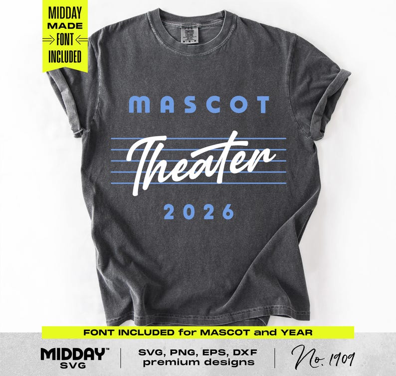 Theater Template SVG, 70s School Spirit Font (digital Download) - Etsy