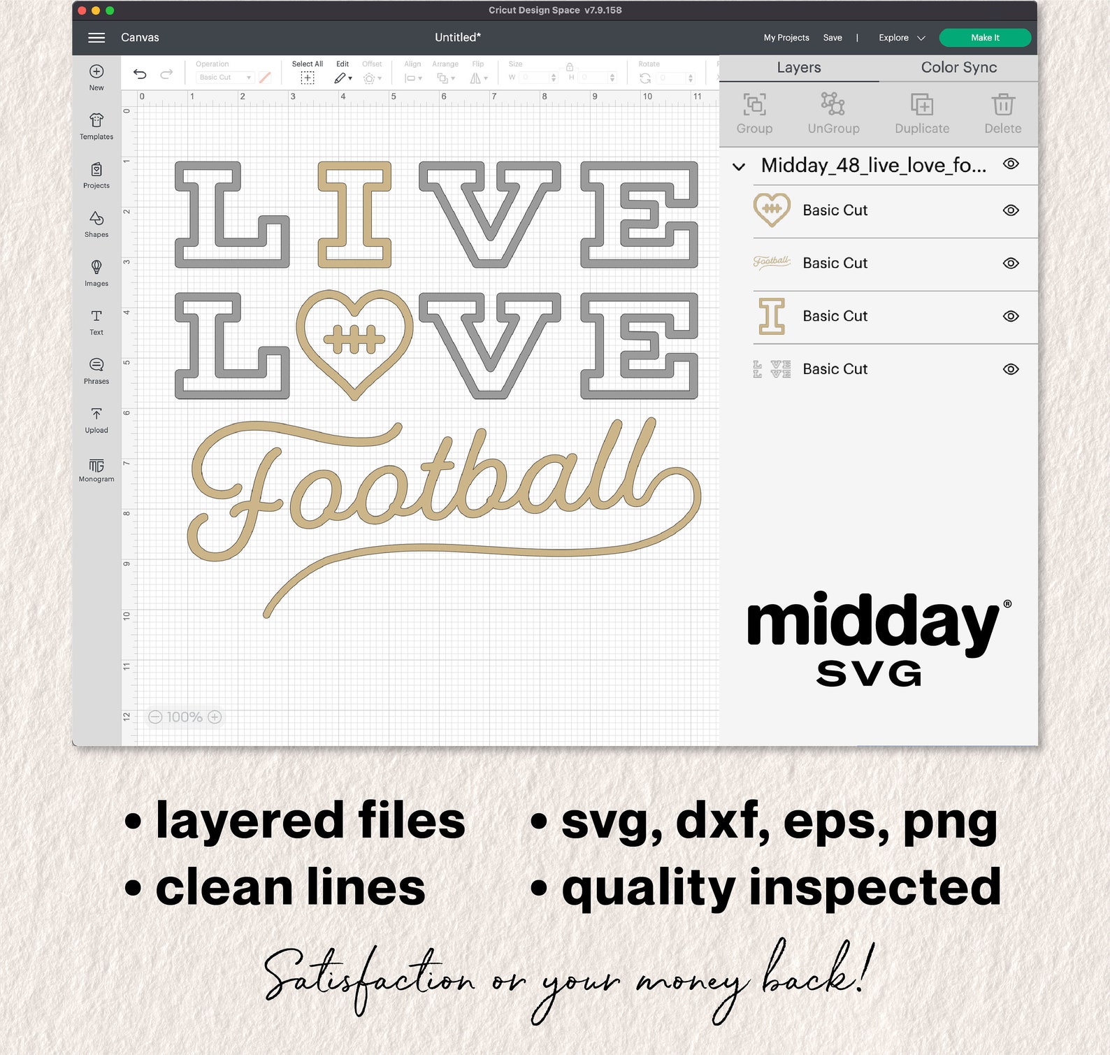 Live Love Football Svg Png Dxf Eps Funny Football Shirt Cut - Etsy