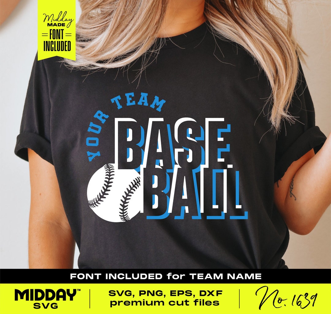 Customizable Sporty Baseball SVG Team Template With Team Name Font - Etsy