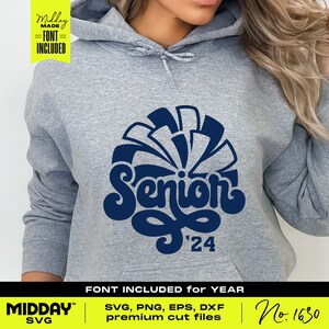 Cheer Senior Svg, Varsity Cheerleader Svg, 2024, Senior Cheer Team ...