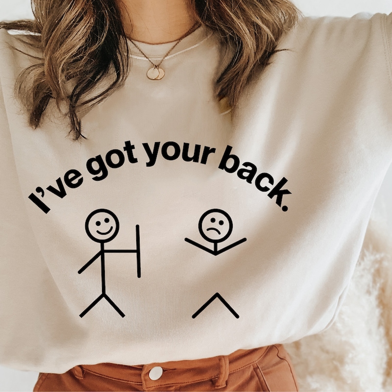 Stick Figure I Got Your Back - Etsy