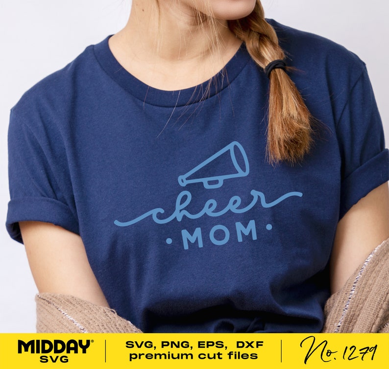 Cheer Mom Svg Png Eps Dxf Cheer Cone Svg Cute Minimal Shirt - Etsy