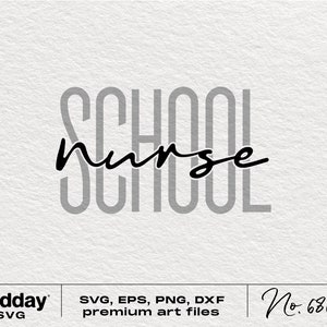 School Nurse Svg, Cricut Cut File, School Nurse Png, Cute School Nurse ...
