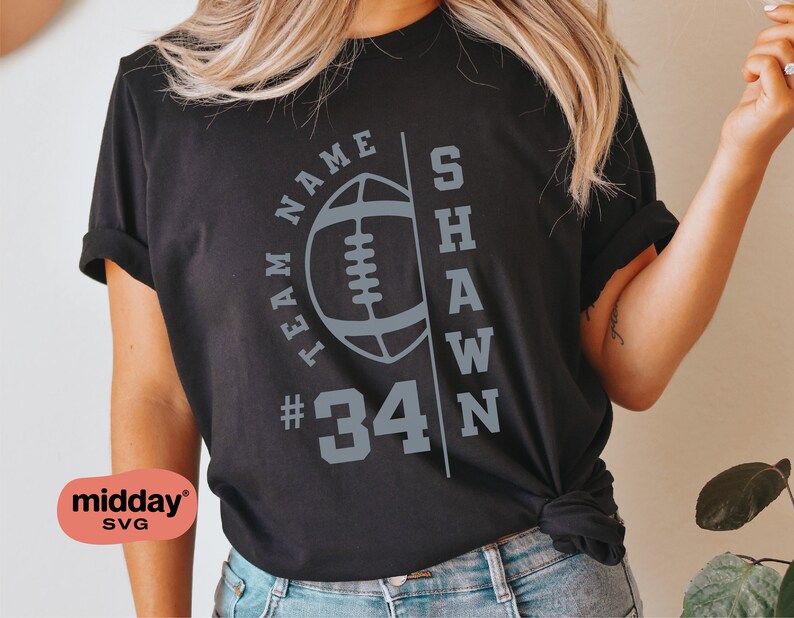 Football Team SVG, Player Template, Cricut Silhouette Cut Files ...