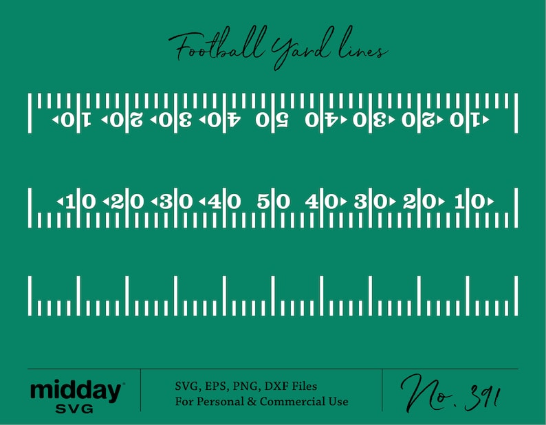 Football Yard Line Svg Football Cut File Svg Dxf Eps - Etsy