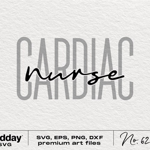 Cardiac Nurse Svg Png Cricut Cut Files Silhouette Digital - Etsy