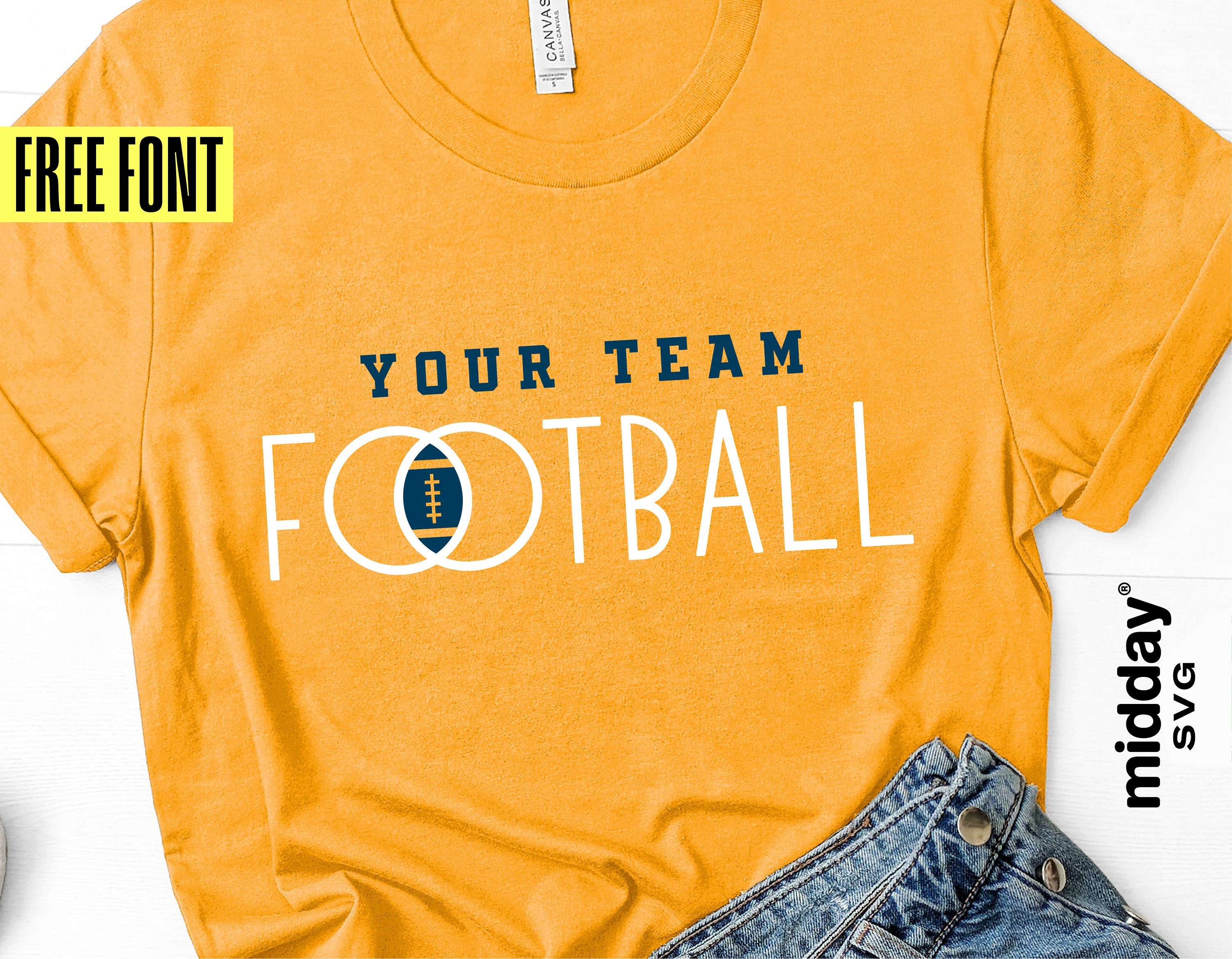 Football Team Shirt Template Svg Png Dxf Eps Ai Cricut | Etsy Canada