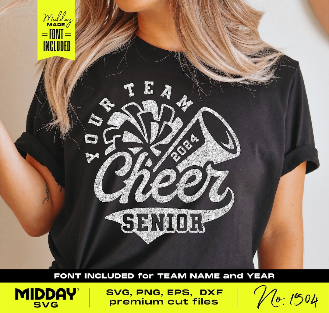Cheer Senior Svg, Varsity Cheerleader Svg, 2026, Senior Cheer Team ...