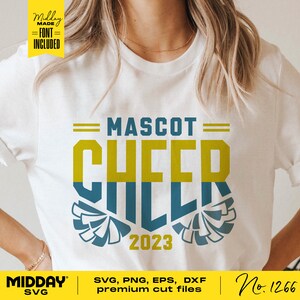 Cheer Svg, Png Dxf Eps, Svg for Shirt, Cheerleader, Svg Download, Pom ...