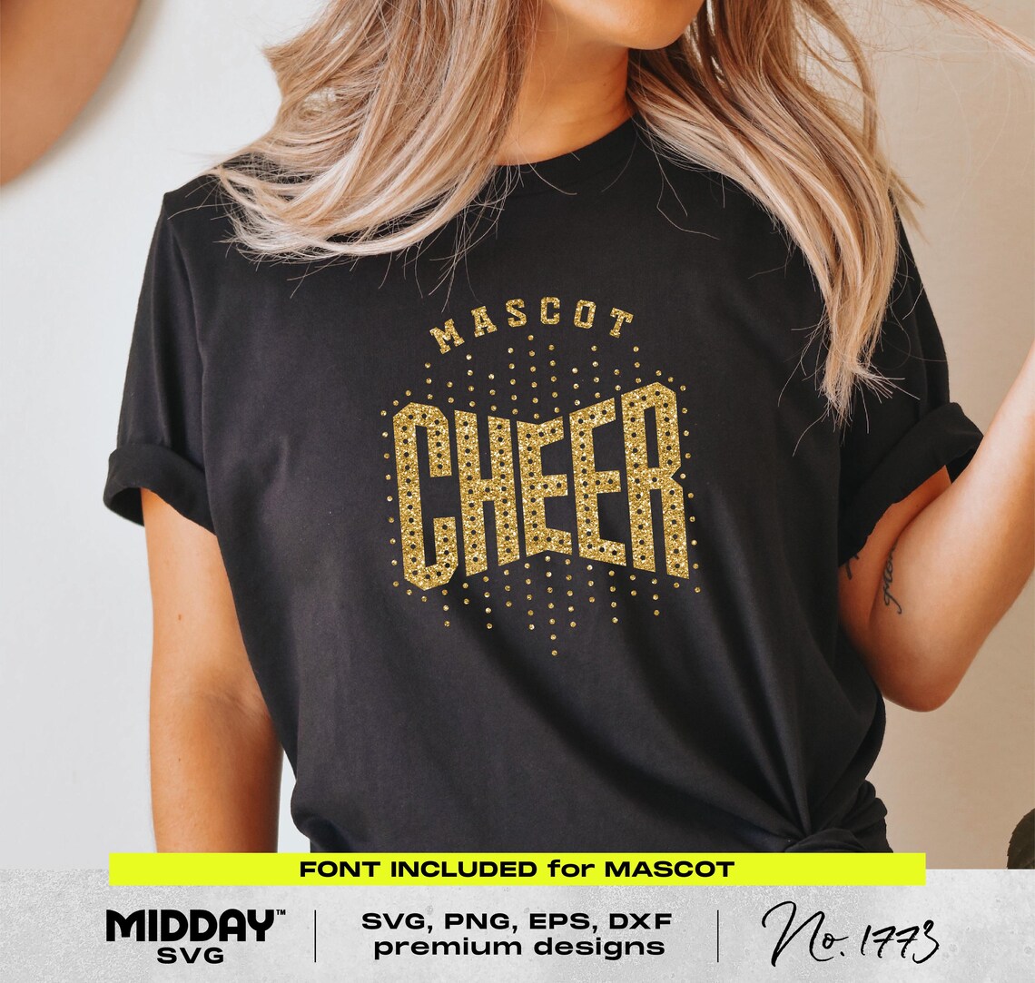 Cheer Team Mascot SVG, Sequin Dot Design (digital Download) - Etsy