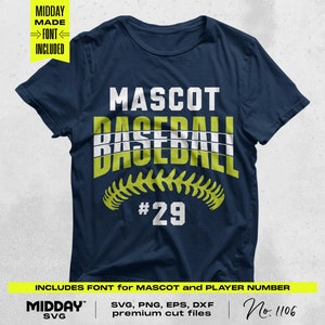 Bold Baseball Template SVG Bundle V7 - Instant Download for DIY Crafts ...