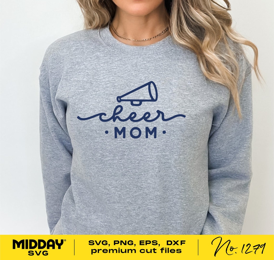 Cheer Mom Svg Png Eps Dxf Cheer Cone Svg Cute Minimal Shirt - Etsy