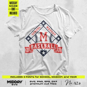 Bold Baseball Template SVG Bundle V7 - Instant Download for DIY Crafts ...