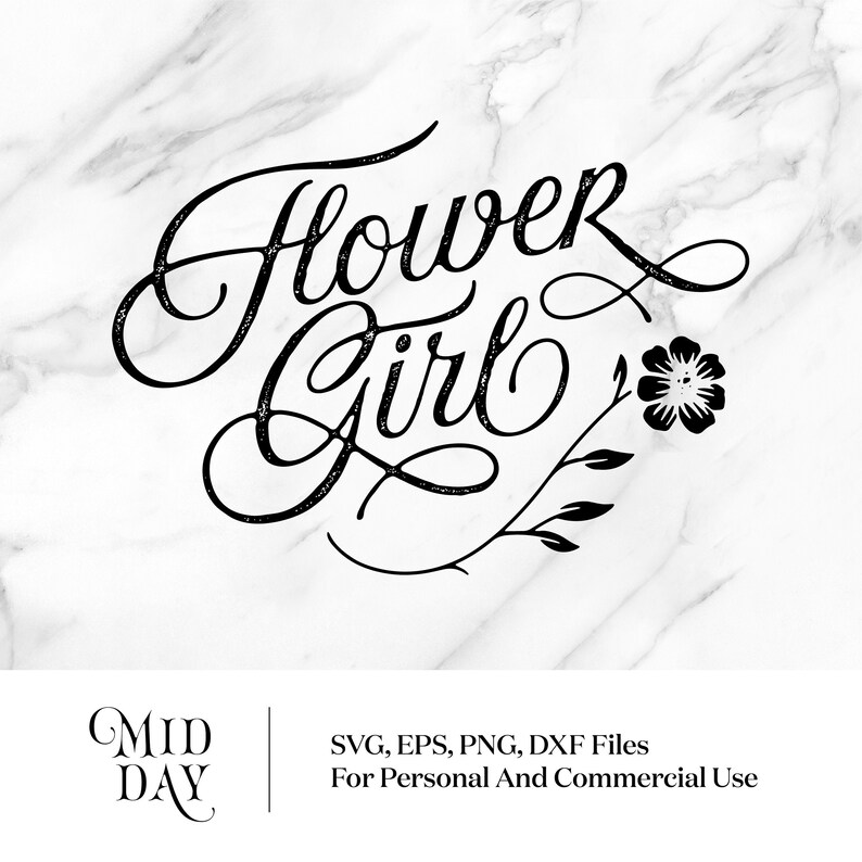 Craft Supplies & Tools Wedding Party PNG Design File Cursive Flower ...