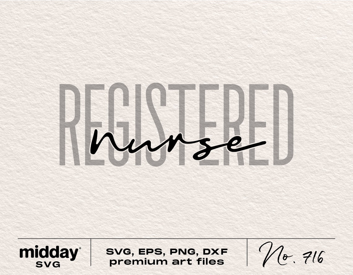 Registered Nurse Svg RN Svg Nurse Svg Png Eps Ai Dxf Svg | Etsy