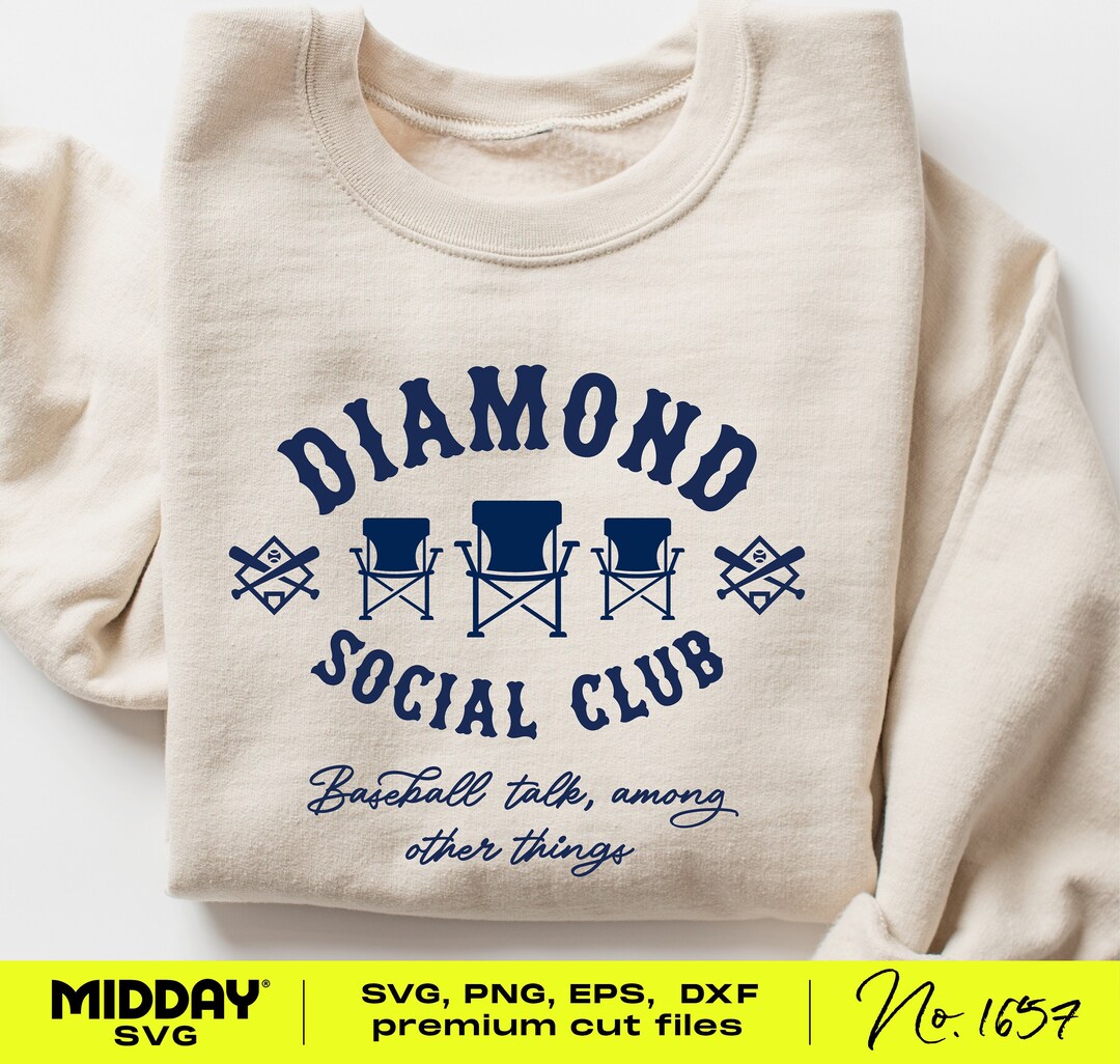 Diamond Social Club Funny Baseball SVG PNG - Hilarious Design for ...