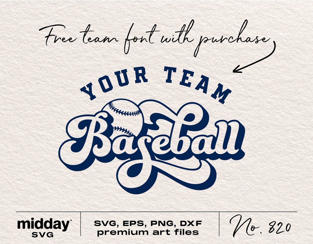 Baseball Team Template Svg, Your Team Baseball Png, Baseball Cricut Cut ...