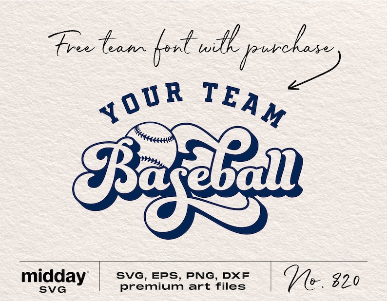 Baseball Team Template Svg Your Team Baseball Png Baseball - Etsy