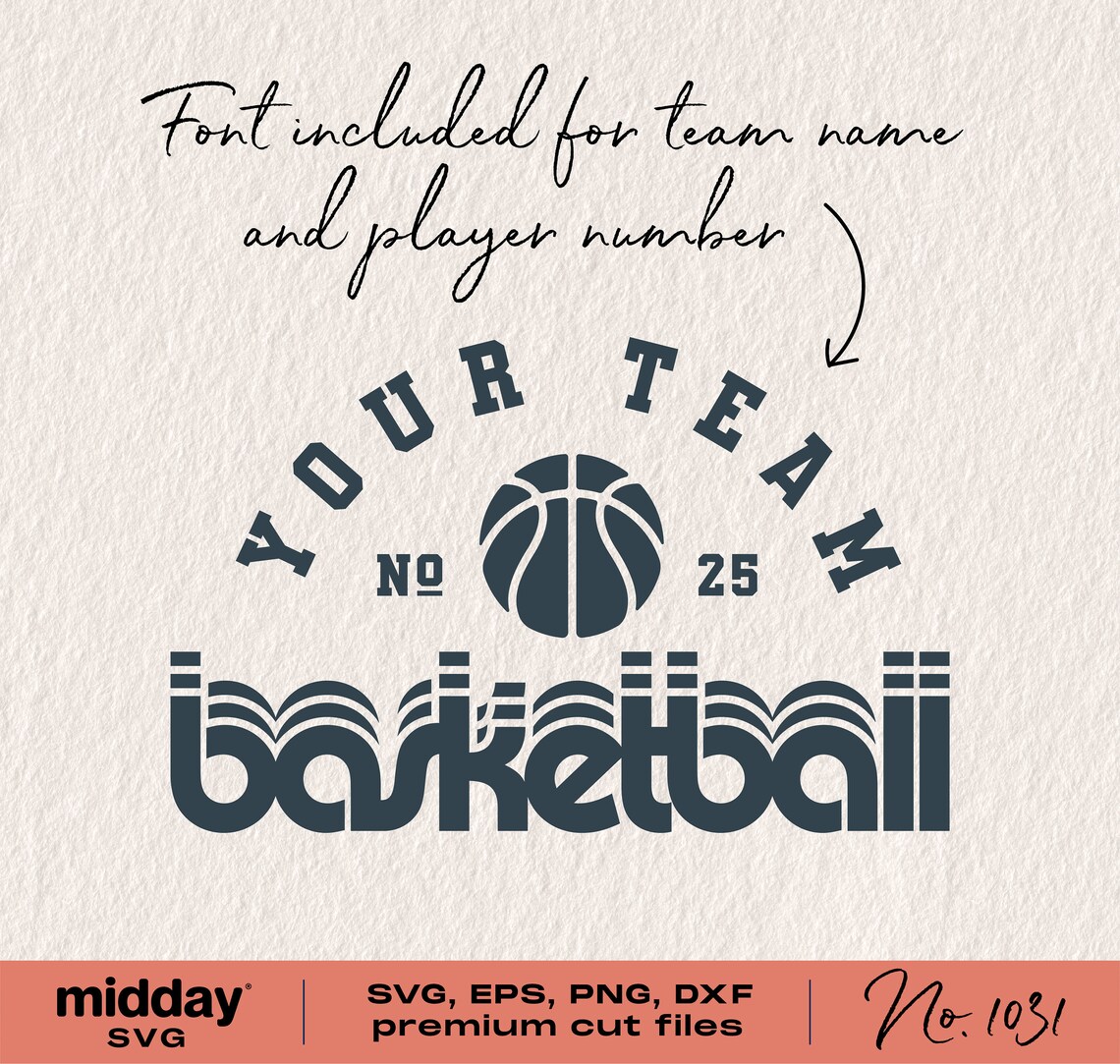 Basketball Team Template Svg Png Dxf Eps Team Shirts Retro - Etsy