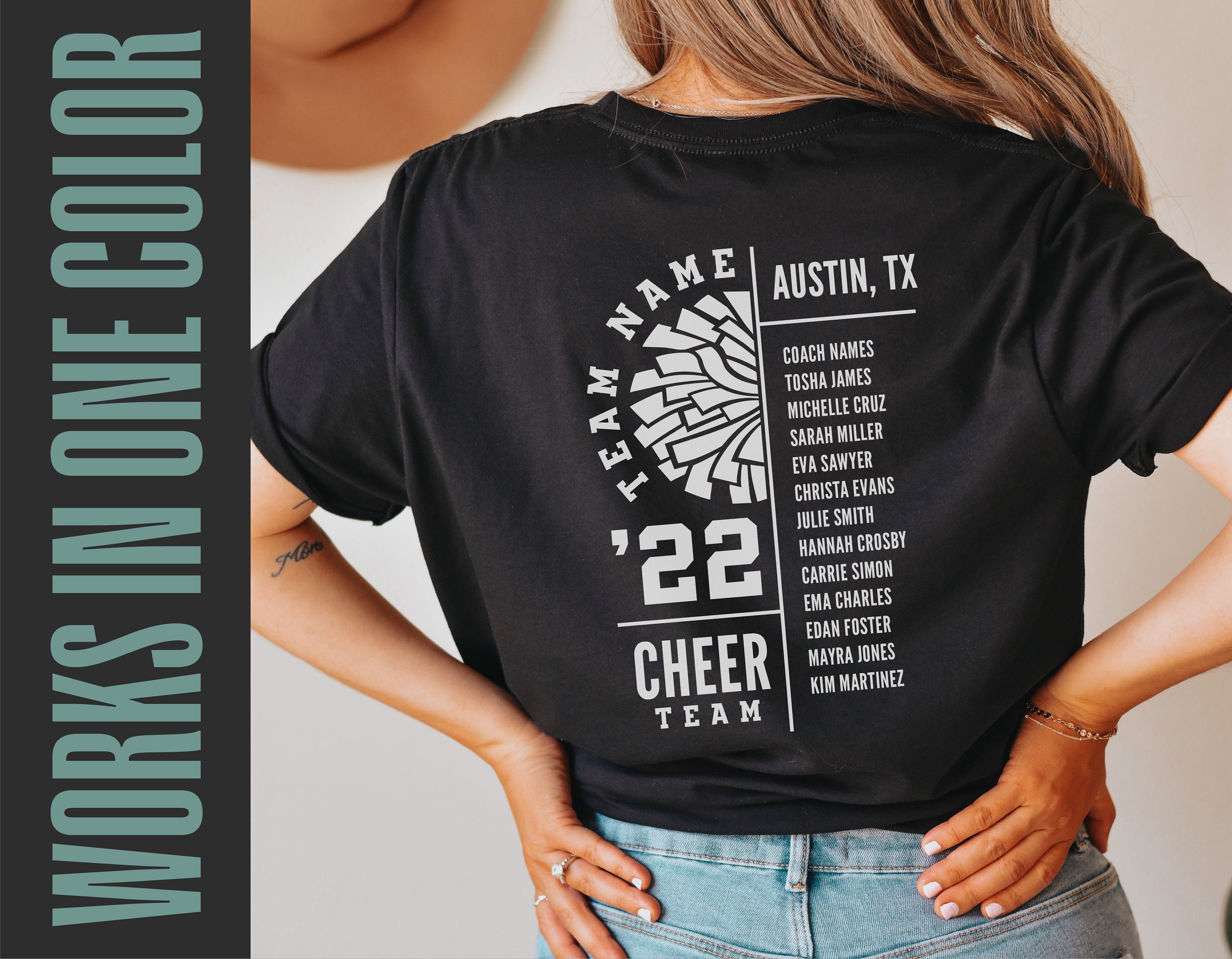 Cheer Team Template Svg Cheer Roster Svg Png Svg Dxf Eps Ai - Etsy