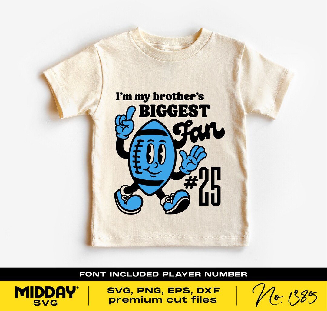 Brothers Biggest Fan Football SVG, PNG, Cricut, Sublimation (digital ...
